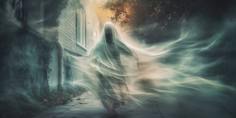 Paranormal Activity of an Apparition Approaching Stock Image - Image of ...