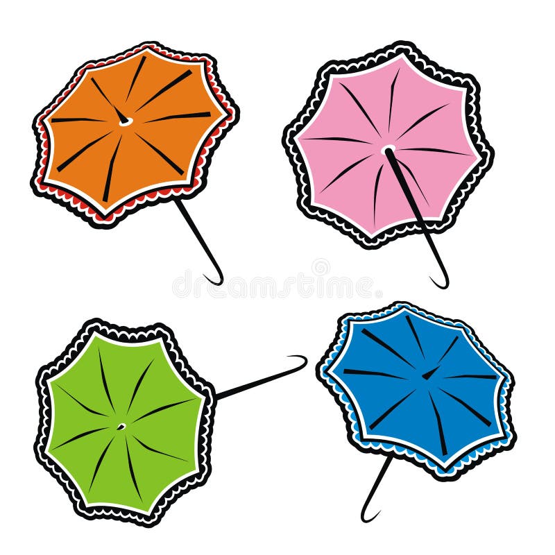 Paraply vektor illustrationer. Illustration av handtag - 56963902