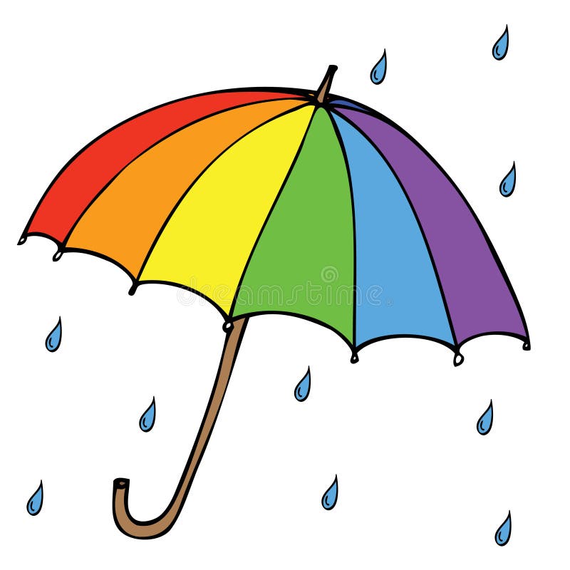Tecknad filmparaply vektor illustrationer. Illustration av höst - 20670304