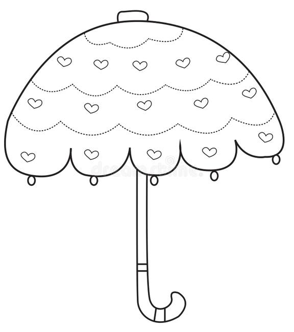 Målarbild paraply stock illustrationer. Illustration av ytter - 50480606