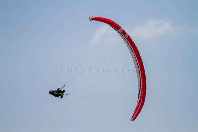 Parasailer in Flight stock photo. Image of aerodynamic - 41585570