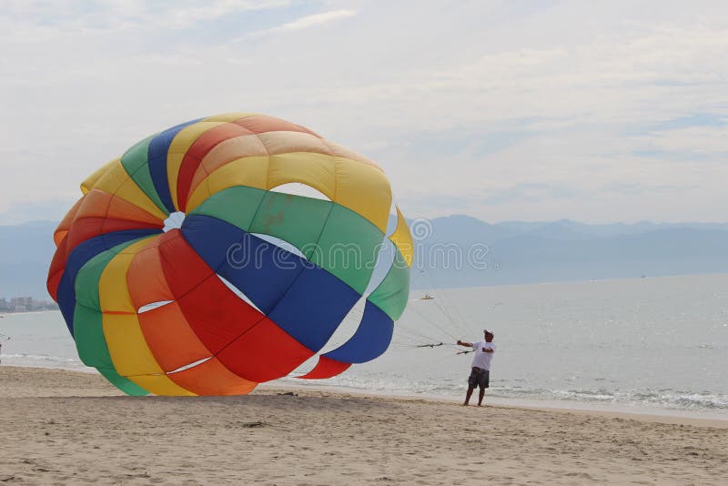 Parasailing stock photo. Image of parachute, beach, coastline - 66007072