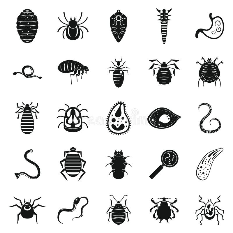 Parasite Icons Set, Cartoon Style Stock Vector - Illustration of ... Parasite Icons Set, Cartoon Style Stock Vector - Illustration of ...