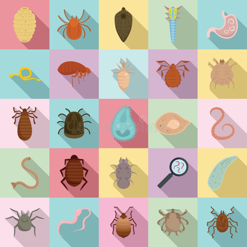 Parasite Icons Set, Cartoon Style Stock Vector - Illustration of ... Parasite Icons Set, Cartoon Style Stock Vector - Illustration of ...