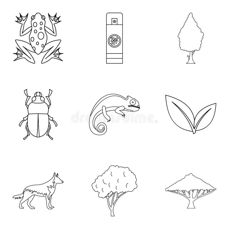 Parasite Icons Set, Outline Style Stock Vector - Illustration of ... Parasite Icons Set, Outline Style Stock Vector - Illustration of ...