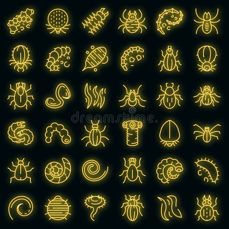 Parasite Icons Set Vector Neon Stock Vector - Illustration of person ... Parasite Icons Set Vector Neon Stock Vector - Illustration of person ...