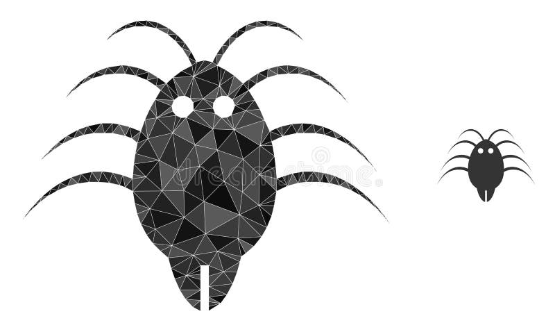 Parasite Polygonal Lowpoly Flat Icon Stock Vector - Illustration of ...
