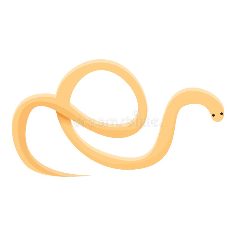 Parasite Worm Icon, Cartoon Style Stock Vector - Illustration of ...
