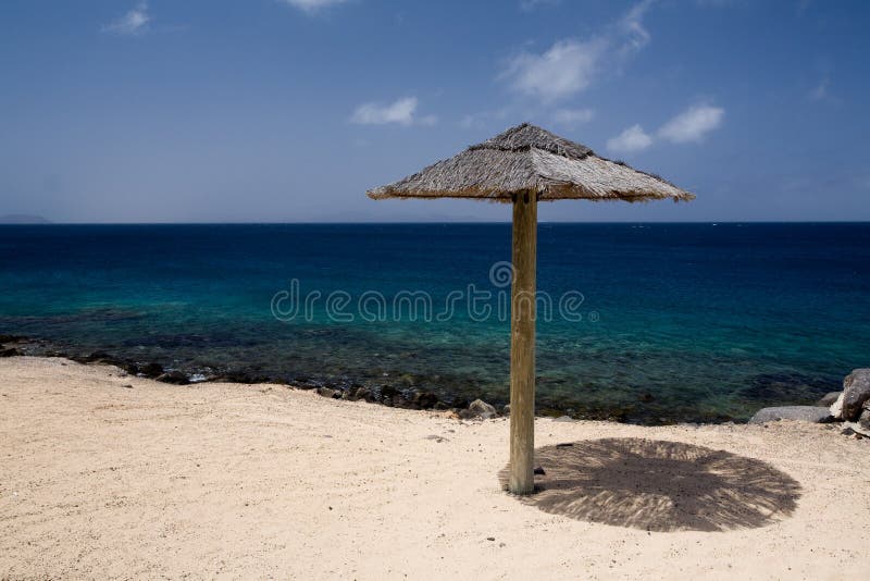 Parasol on the Beach stock photo. Image of robinson, landscape - 12256214