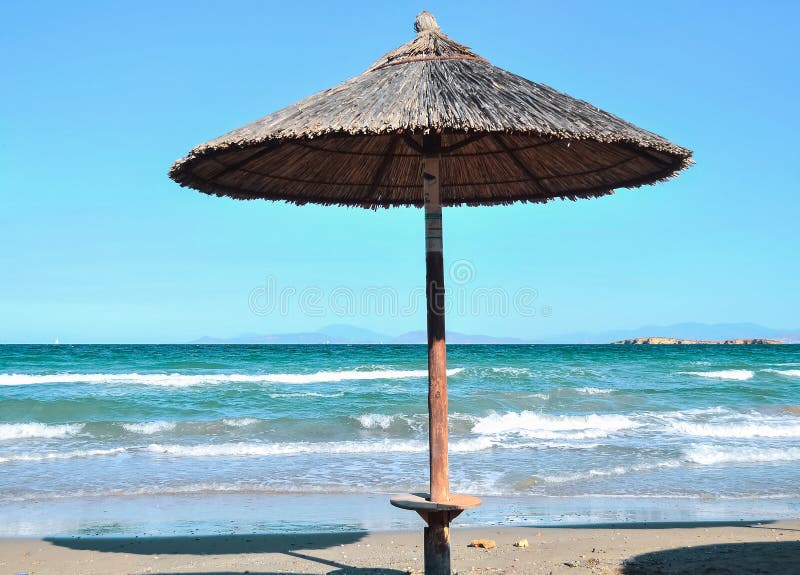 Parasol on the beach stock photo. Image of island, rest - 42475550
