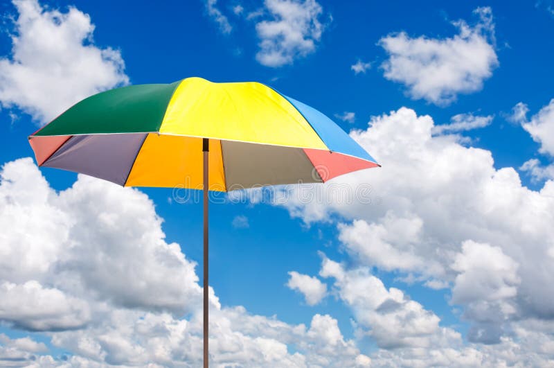 Parasol with blue sky stock photo. Image of colorful - 35637738