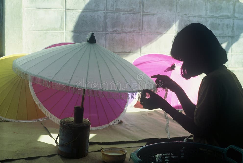 Parasol Maker stock image. Image of parasols, hands, souvenir - 1638513