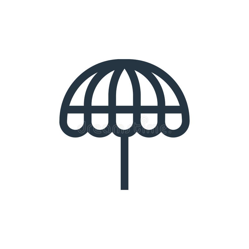 Parasol Icon. Simple Element Illustration. Isolated Trendy Filled ...