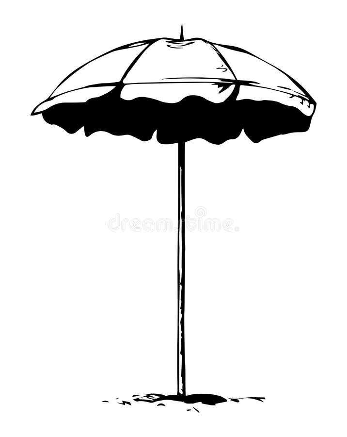 Parasol Vector tekening vector illustratie. Illustration of bescherm ...