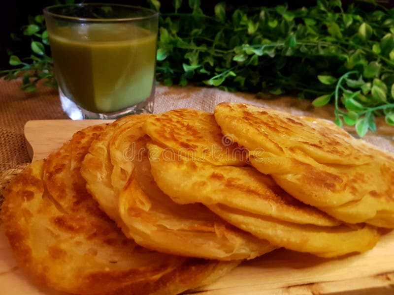 Canai or Maryam Bread Also Known As Paratha Has a Circular Shape, Flat ...