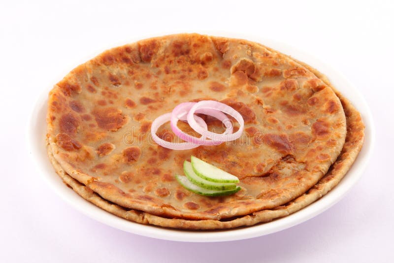 Paratha Indien De Pain-Aloo Photo stock - Image du cuvette, bourré ...