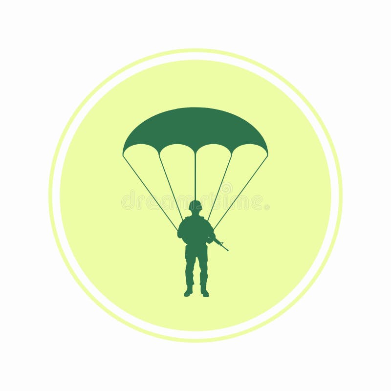 Paratrooper icon stock illustration. Illustration of icon - 240647548