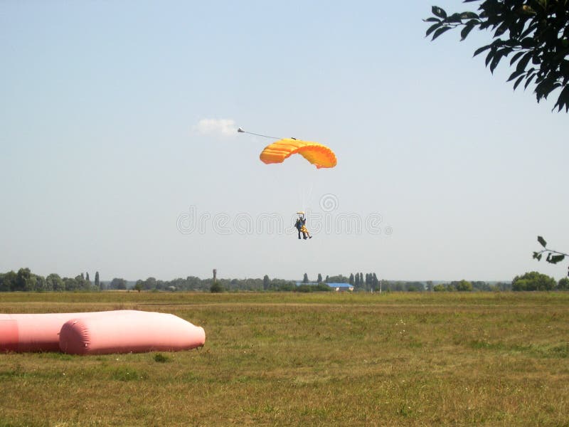 Paratrooper Jump Paired with an Instructor Stock Image - Image of ...