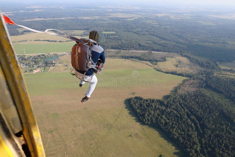 Paratrooper. a Jumping Out of a Plane. Stock Photo - Image of skydiving ...