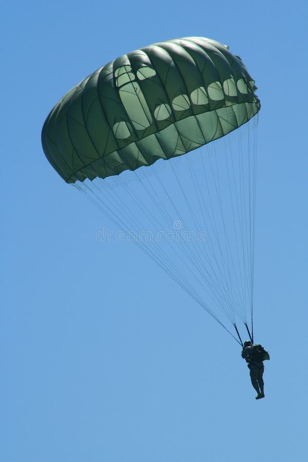 MIlitary Parachute on the Ground Stock Photo - Image of touchdown ...