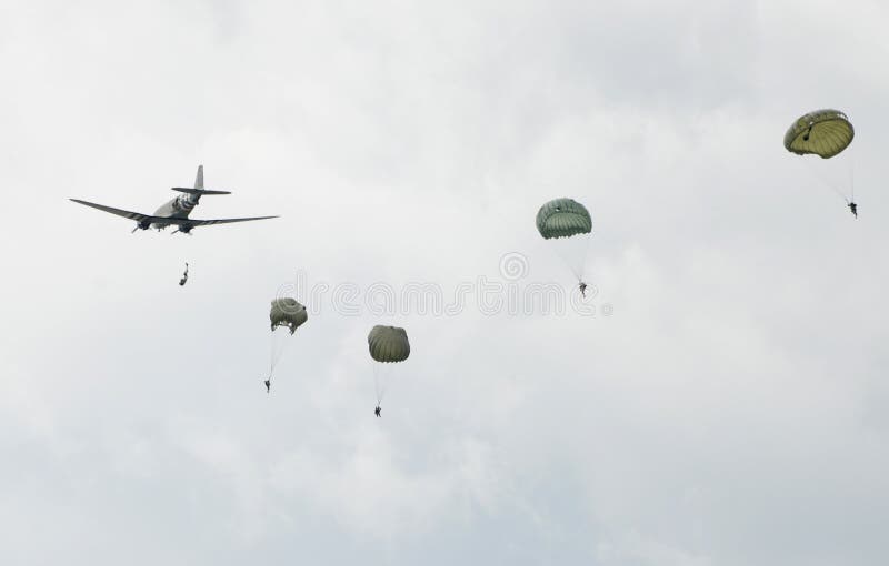 MIlitary Parachute on the Ground Stock Photo - Image of touchdown ...