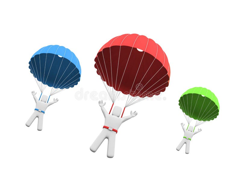 Paratroopers stock illustration. Illustration of rope - 43765517