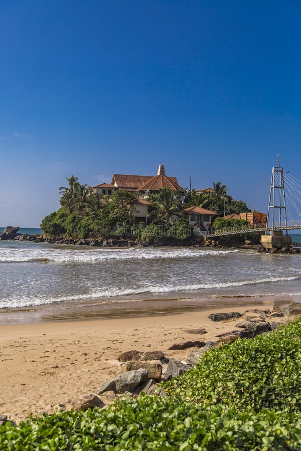 Paravi Duwa Temple in Matara, Sri Lanka Stock Image - Image of ...