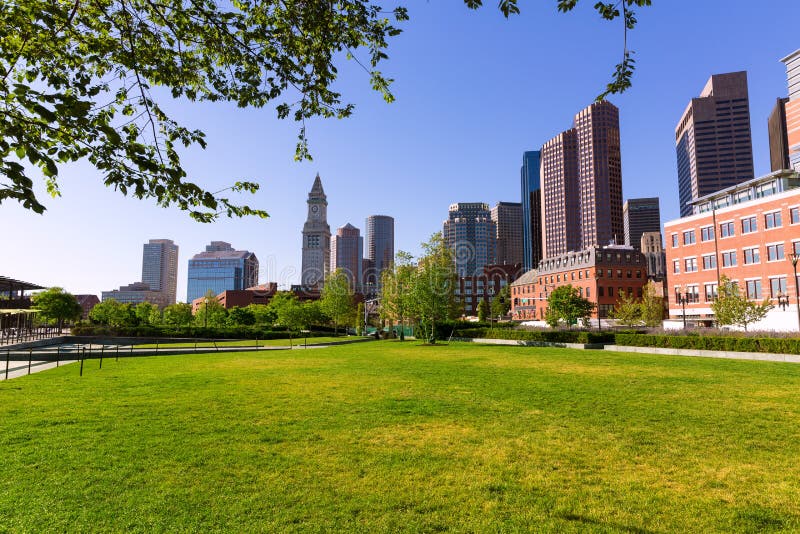 Parc Et Slkyline Le Massachusetts De Boston North End Image stock ...