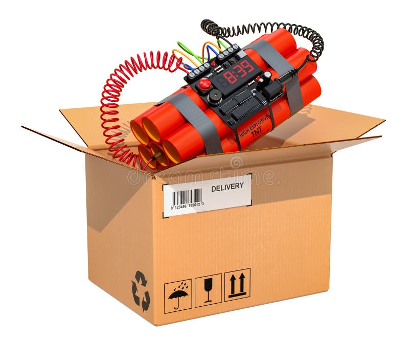 Timer Bomb in the box stock illustration. Illustration of dynamite ...