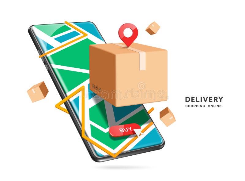 Parcel Box Smartphone Stock Illustrations – 5,615 Parcel Box Smartphone ...