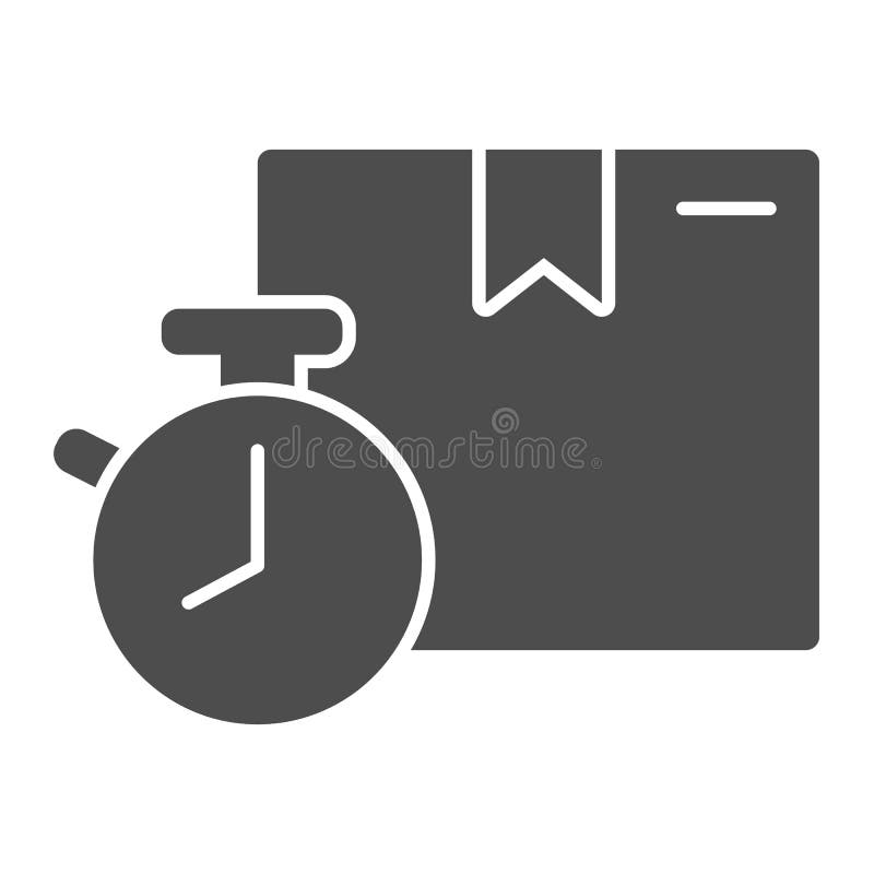Fast Parcel Delivery Line and Solid Icon, Logistics Symbol, Received ...