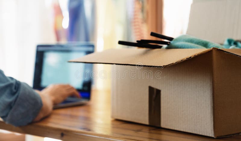 Pre Owned Clothes Resale or Donation. Stock Image - Image of home ...