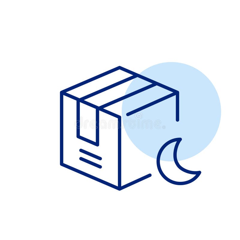 Parcel Box and Crescent Moon. after Hours Overnight Express Delivery ...