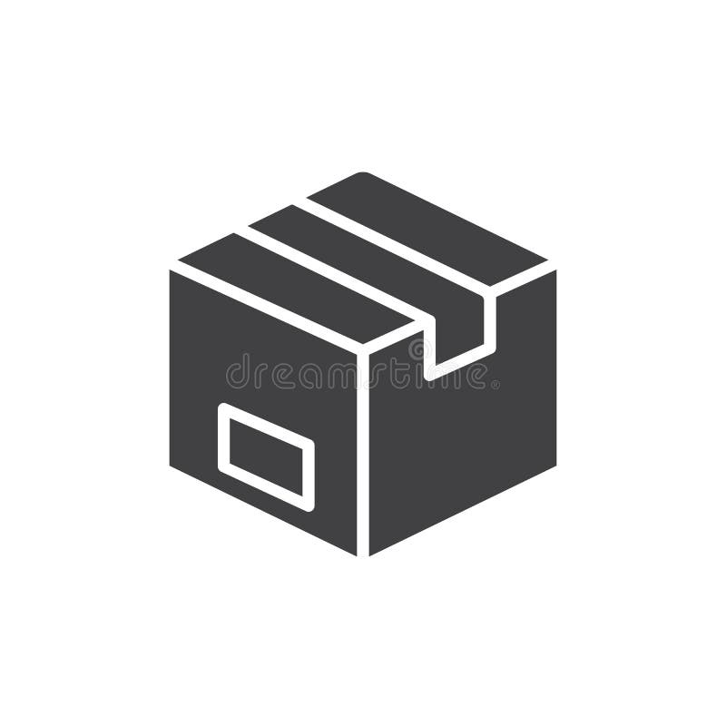 Parcel Box Icon Vector, Filled Flat Sign, Solid Pictogram Isolated on ...