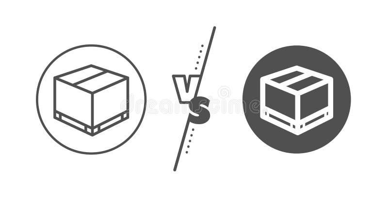 Parcel Box Line Icon. Logistics Delivery Sign. Vector Stock Vector ...