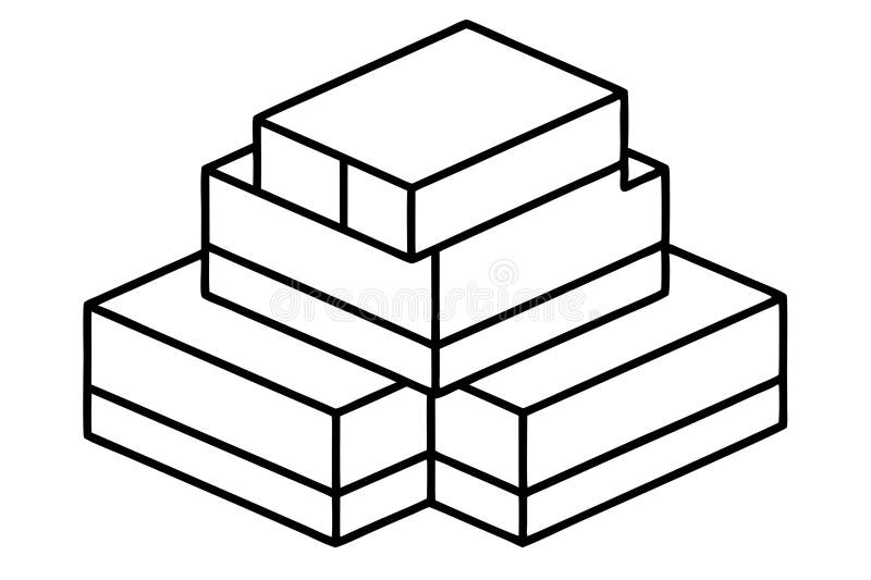 Stack of Cardboard Boxes Icon Stock Illustration - Illustration of ...