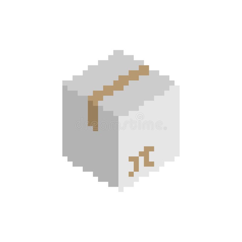 Parcel Box Pixel Art. 8 Bit Postal Box Vector Illustration Stock Vector ...