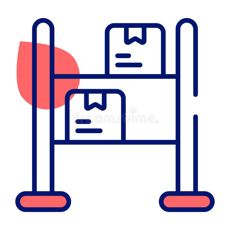 Parcel Box on Racks, Vector Design of Inventory in Modern Style Stock ...