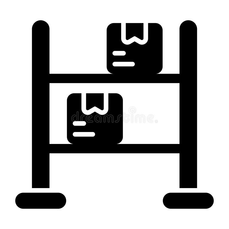 Parcel Box on Racks, Vector Design of Inventory in Modern Style Stock ...