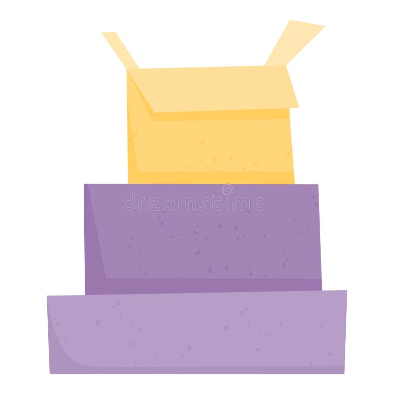 Parcel Box Stack Set Cartoon Vector. Box Delivery Stock Vector ...