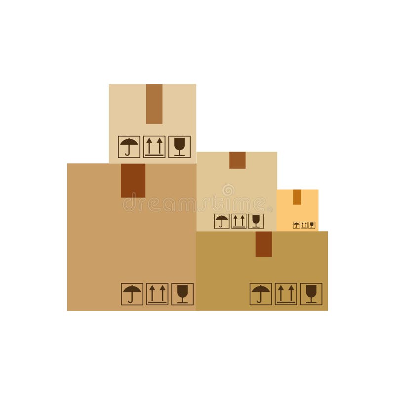 Parcel Box Vector. Parcel Box on White Background Stock Vector ...