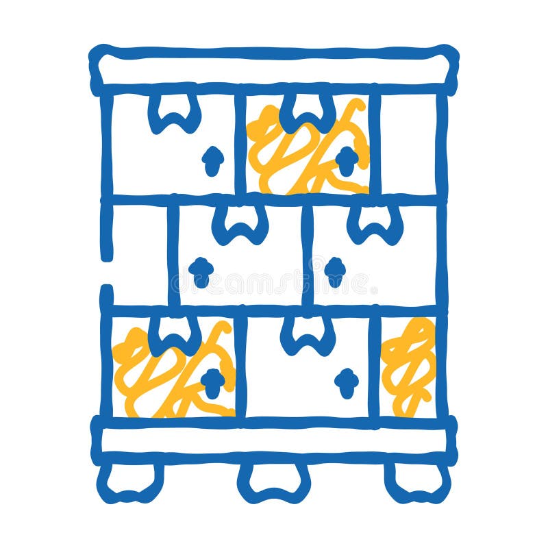 Parcel Boxes Icon Doodle Illustration Stock Vector - Illustration of ...