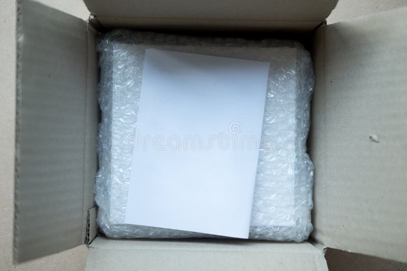 Parcel with Bubble Wrap for Protection Parcel Product Cracked Stock ...