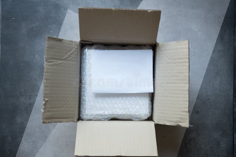 Parcel with Bubble Wrap for Protection Parcel Product Cracked Stock ...