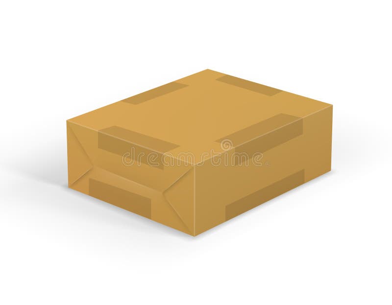 Parcel stock vector. Illustration of mail, label, carton - 45075446
