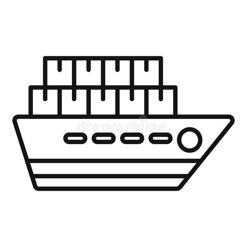 Parcel Cargo Ship Icon Outline Vector. Delivery Package Stock Vector ...