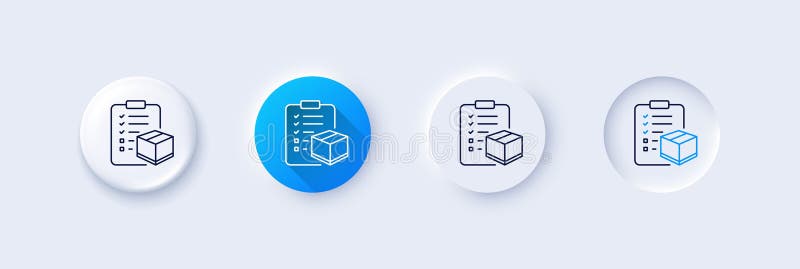 Parcel Checklist Line Icon. Logistics Check. Line Icons. Vector Stock ...