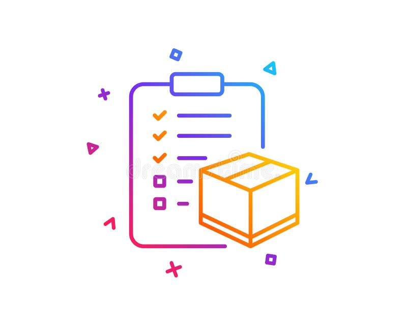 Parcel Checklist Line Icon. Logistics Check. Vector Stock Vector ...