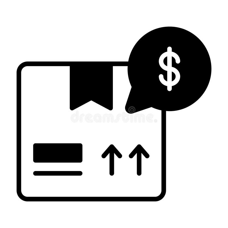 Parcel Cost Vector Design, Delivery Package with Dollar Sign ...