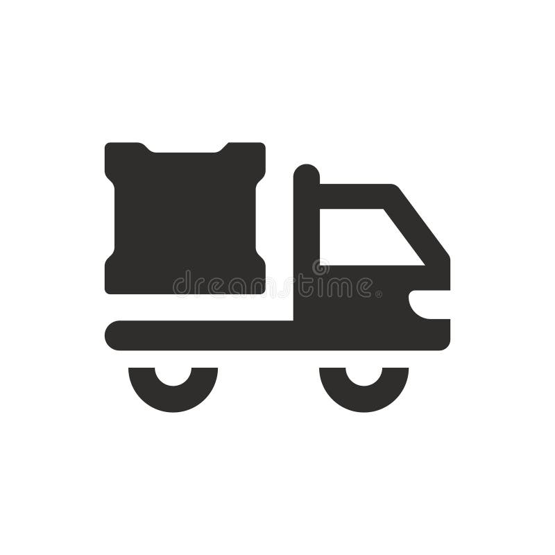 Courier Icon in Black Style Isolated on White Background. Logistic ...